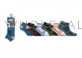 Men's 3pk Assorted Design Trainer Socks 3536 by Pro Hike 4 x 3 Pair ...