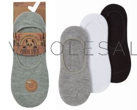 Ladies 3pk Assorted Bamboo Invisible Socks by Pandastick 4 x 3 Pair ...