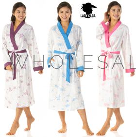Olga Ladies Floral Jersey Gowns Robes Wraps by Lady Olga - Lord ...