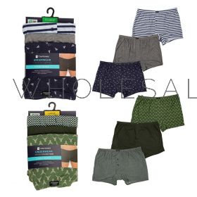 Men's 3pk Assorted Design Printed Trunks by Tom Franks 10 x 3 Pair Pack ...
