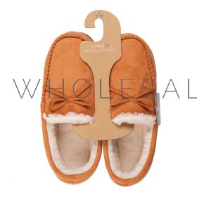 Men's Tan Moccasin Suede Slippers by Slumberzzz 6 Pairs, - Lord ...