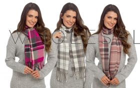 Ladies Soft Fleece Check Tassel Scarf by Foxbury 12 Pieces - Lord ...