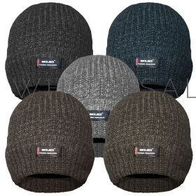 Mens Thermal Lined Melange Knitted Hats by Rock Jock 12 pieces - Lord ...