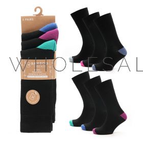 Men's 3pk Black Bamboo Heel & Toe Socks by Bamboo Threads 4 x 3 Pair ...