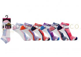 Ladies 3pk Assorted Designs Trainer Socks 3543 by Pro Hike 4 x 3 Pair ...