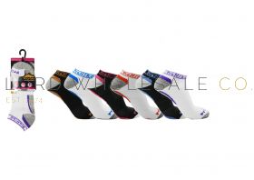 Ladies 3pk Assorted Designs Trainer Socks 3543 by Pro Hike 4 x 3 Pair ...