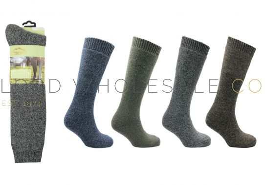 Men's Wool Blend Wellington Boot Socks by Pro Hike 4 pairs - Lord ...
