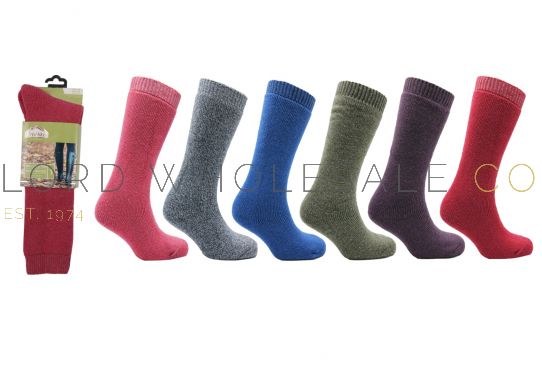 Ladies Long Length Wool Blend Wellington Boot Socks by Pro Hike 6 ...