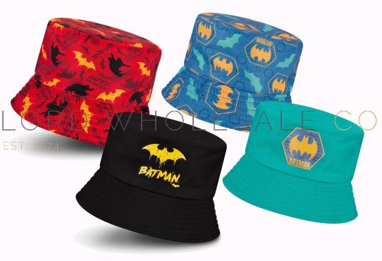 Boys Reversible Batman Bucket Hat 6 Pieces - Lord Wholesale Co