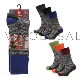 Men's 3pk Heavy Duty Assorted Work Socks by Stormridge 4 x 3 Pair Pack ...